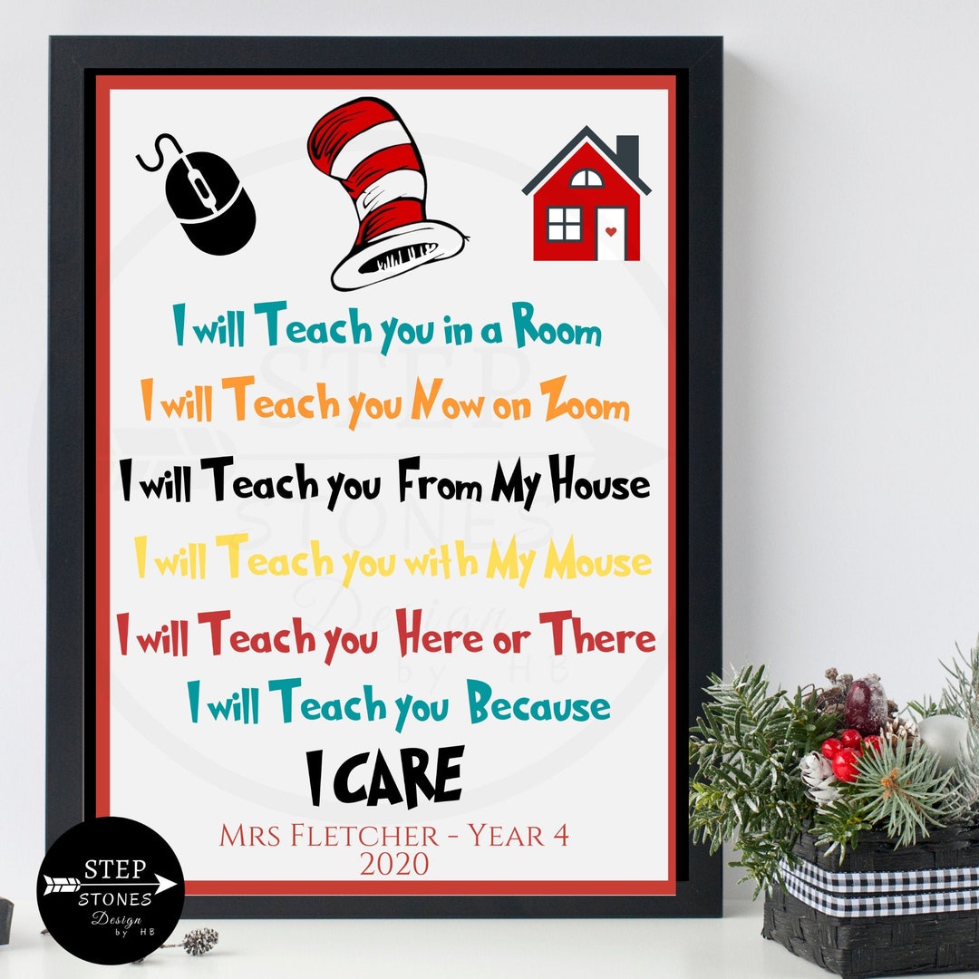 Cat in the Hat Teacher Gift, Teacher's Christmas Gift, Dr Suess Cat in ...