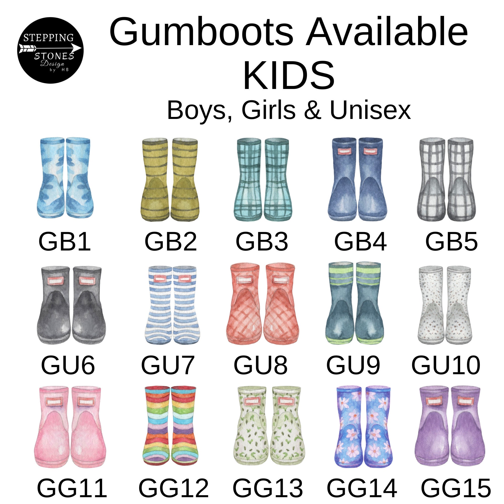 Gumboot Print, Gumboot Family Gift, Digital Print, Wellington Boot ...