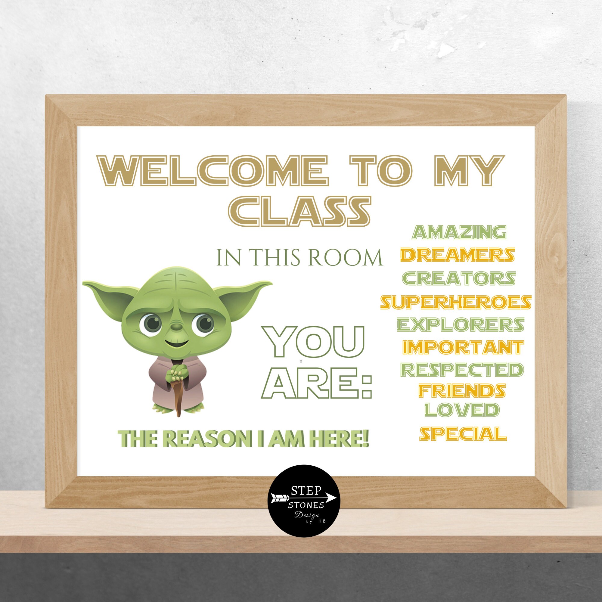 Star Wars Yoda Teacher Gift, Teacher Christmas Gift, Star Wars, Yoda ...