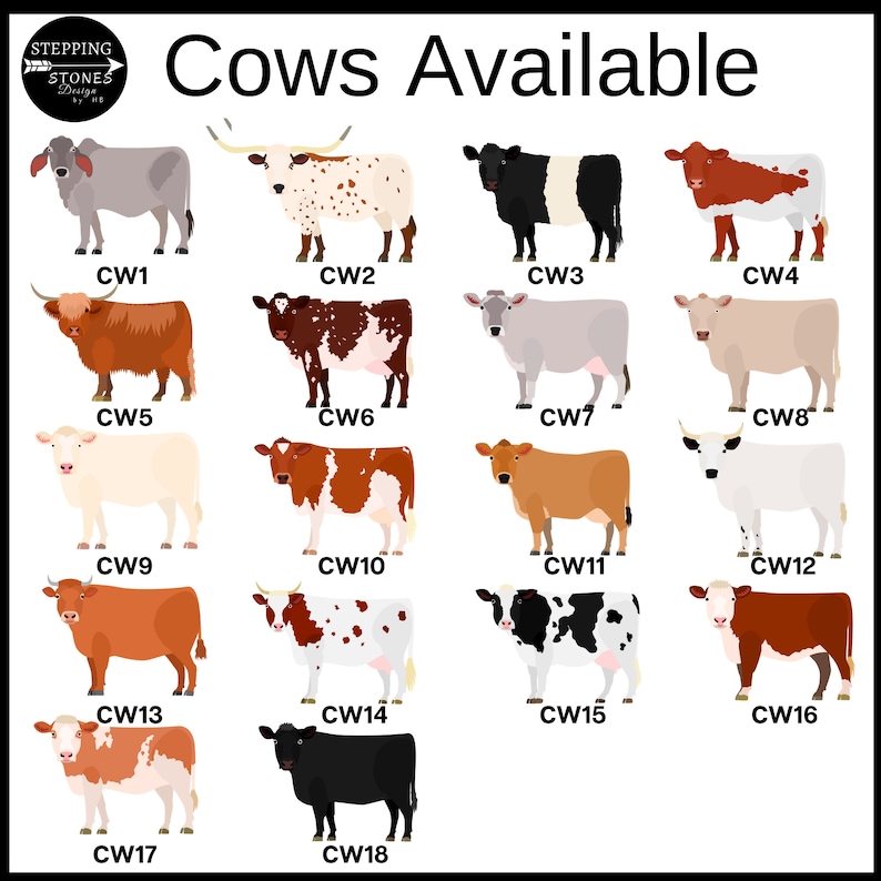 Cow Family Print, Cow Family Gift, Digital Print, Personalised Cow ...