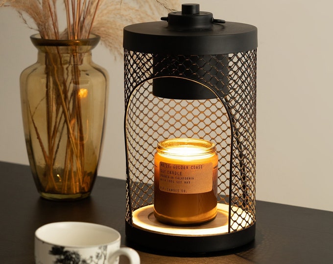 LUXGARDEN Candle Warmer Lamp With Timer and Dimmer, Top Down Candle ...
