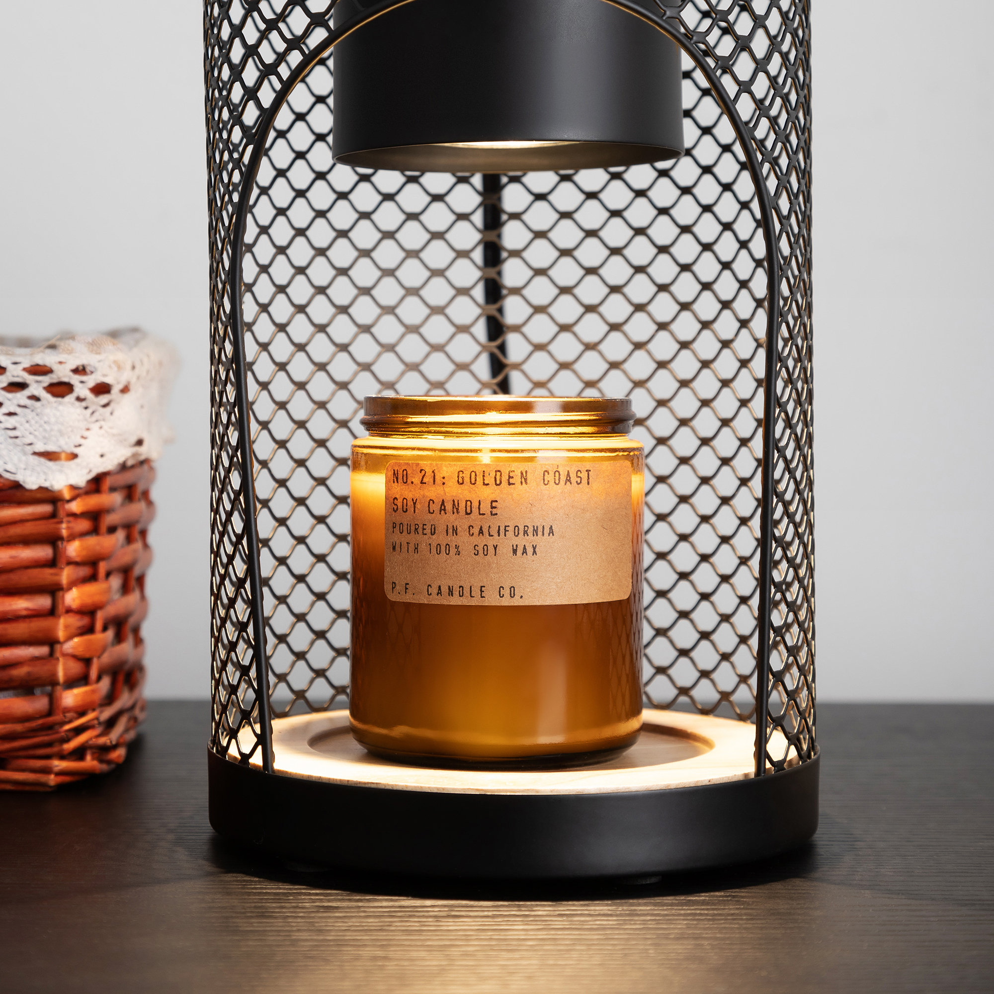 LUXGARDEN Candle Warmer Lamp With Timer and Dimmer, Top Down Candle ...