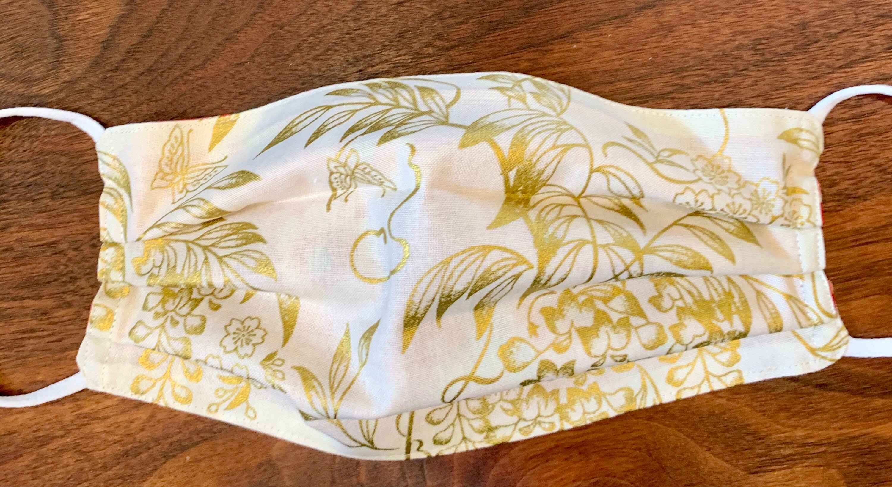 Reversible Asian Flower Blossom Face Mask With Red Flower | Etsy