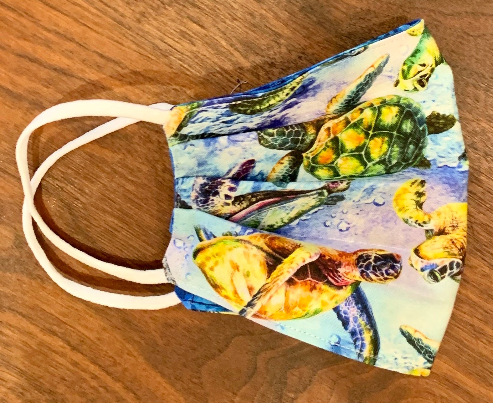Sea Turtles Reversible Face Mask Sea Turtle Print Reversible - Etsy