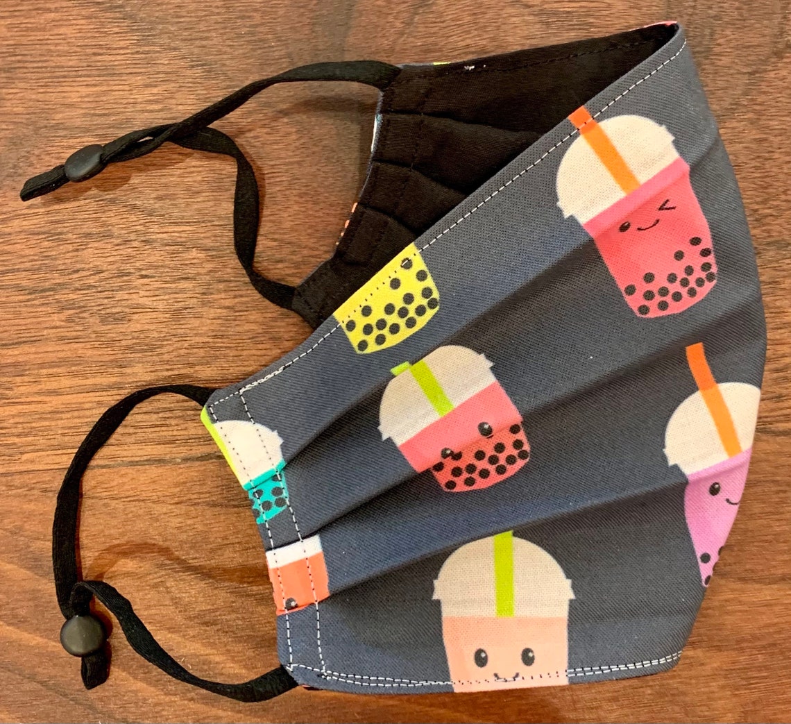 Face Mask Boba Tea Bubble Tea Face Mask 3 Sizes Adult - Etsy