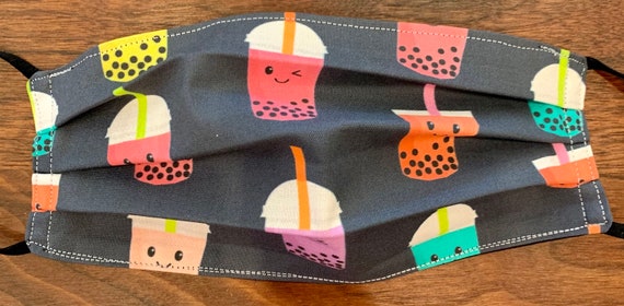 Face Mask Boba Tea Bubble Tea Face Mask 3 Sizes Adult | Etsy