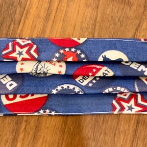 Vote Democrat Face Mask, Democratic Political Party Face Mask, Two ...