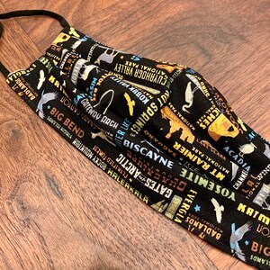 Face Mask - Reversible National Parks Face Mask, With Nose Wire Option ...