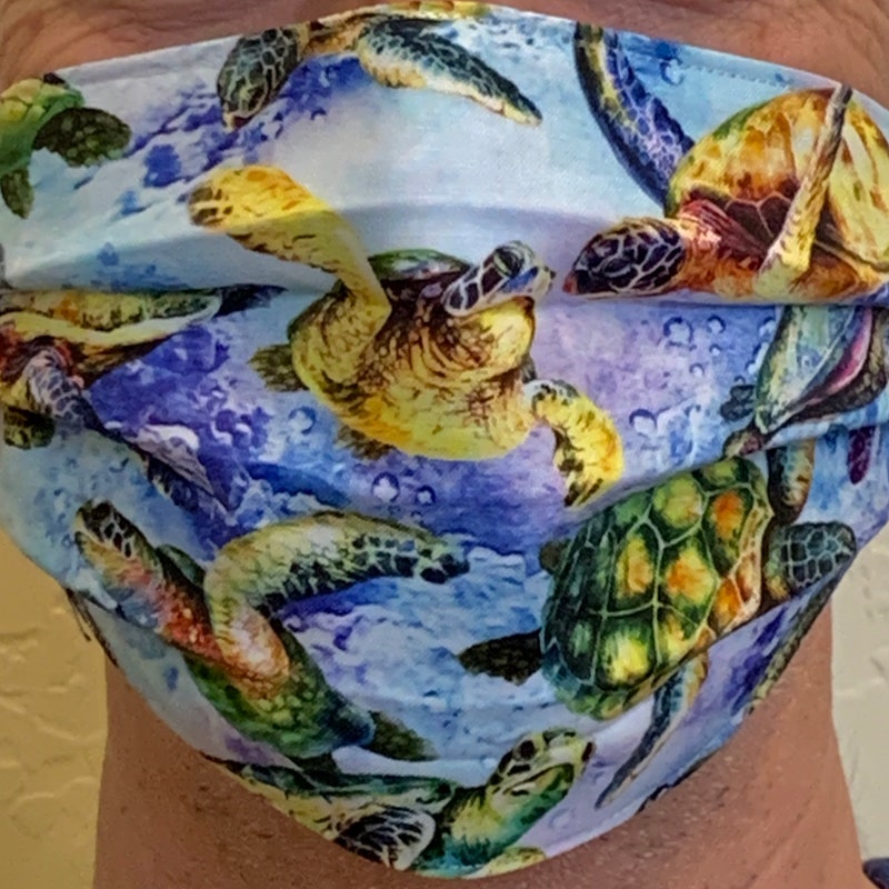 Sea Turtle Face Mask - Etsy