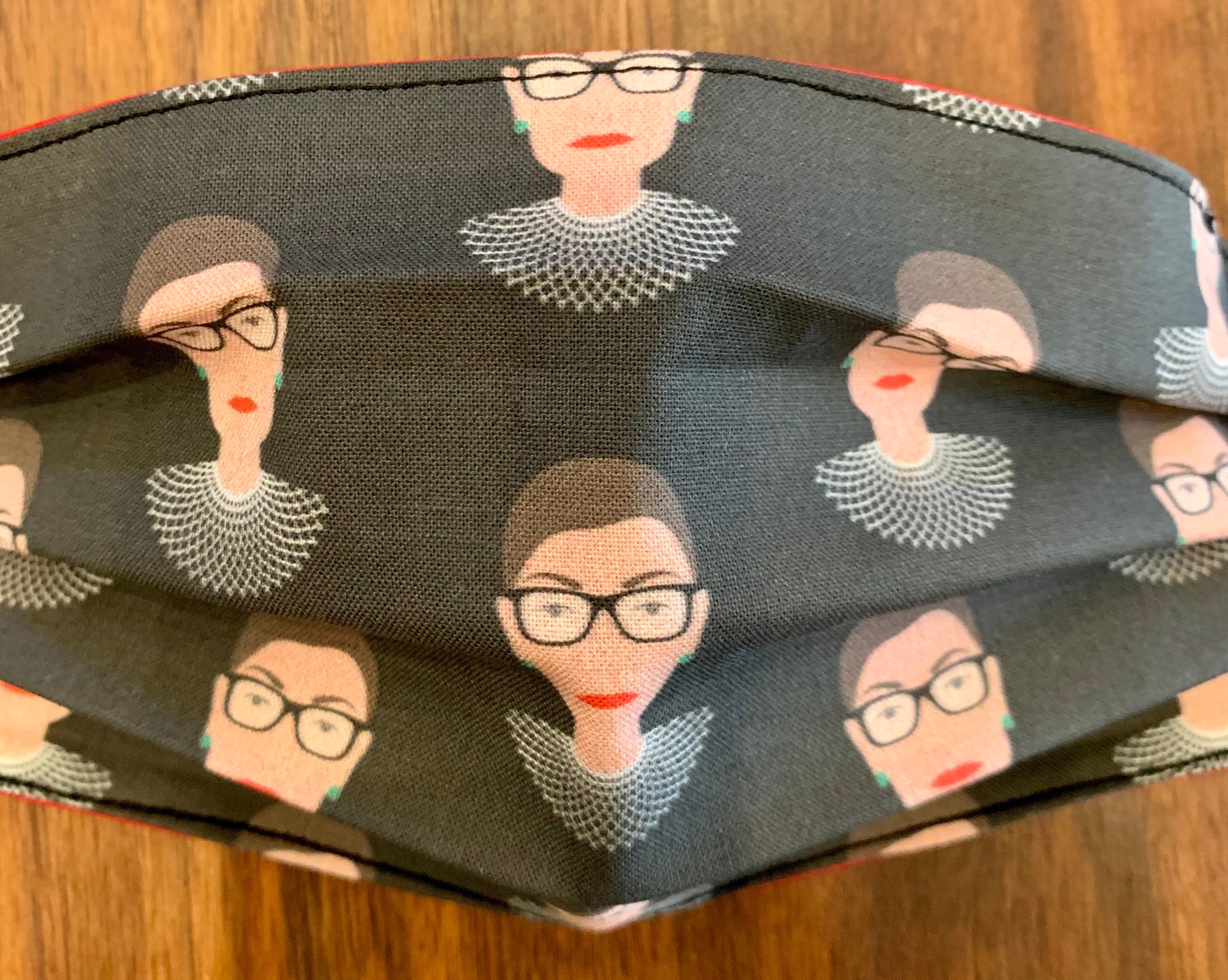 RBG Face Mask Ruth Bader Ginsburg Face Mask Lined in - Etsy