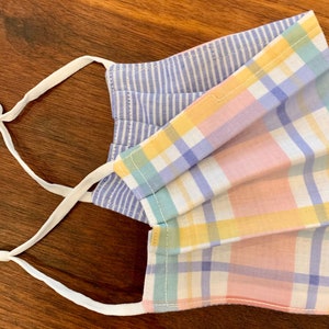 Madras Face Mask - Etsy