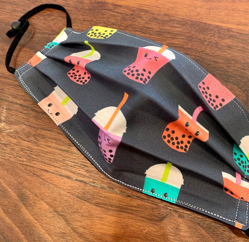 Face Mask Boba Tea Bubble Tea Face Mask 3 Sizes Adult - Etsy