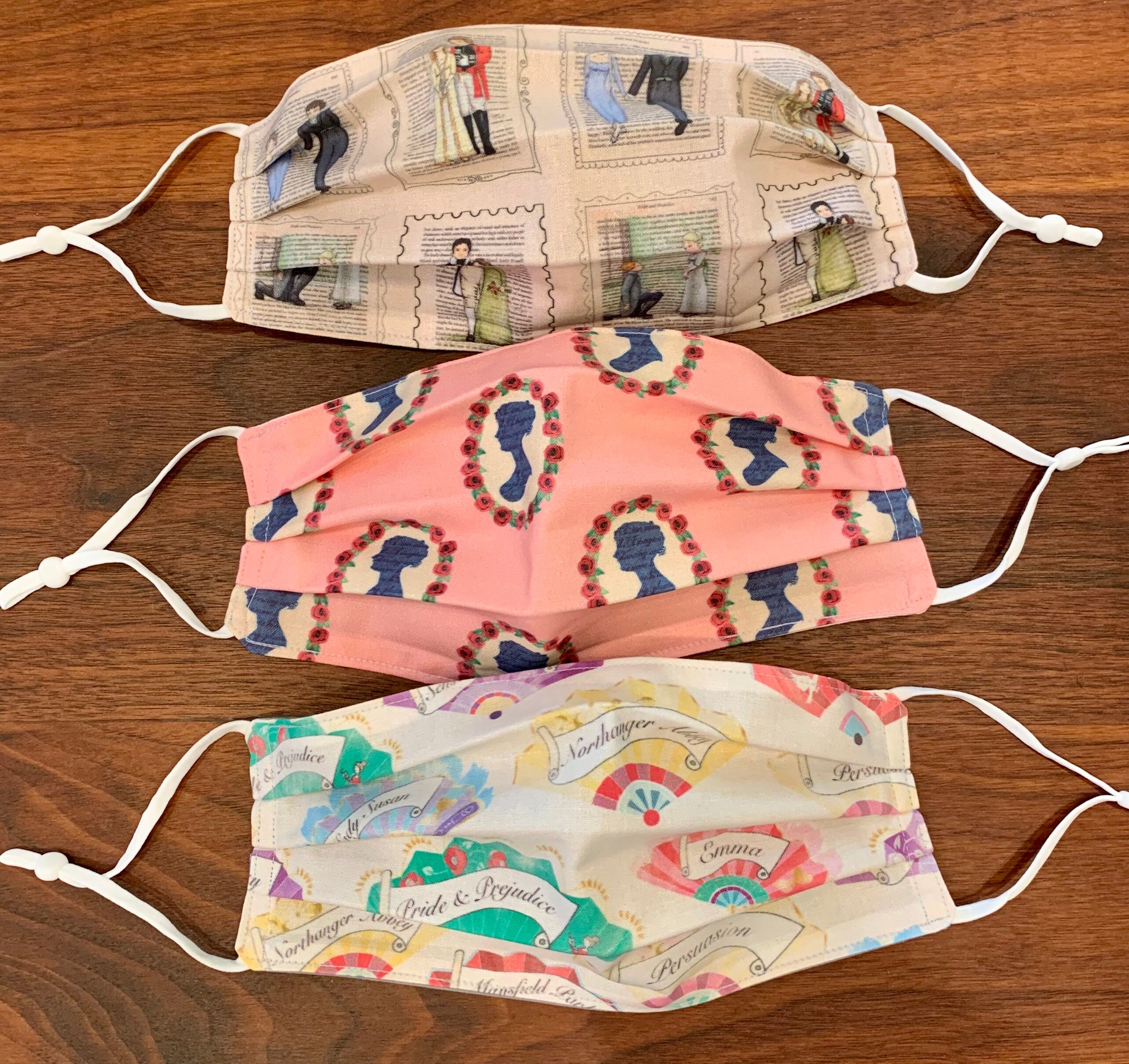 Jane Austen Face Masks Choose 1 2 or All 3 Face Masks - Etsy
