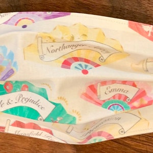 Jane Austen Face Masks, Choose 1, 2 or All 3 Face Masks, Perfect Gift ...