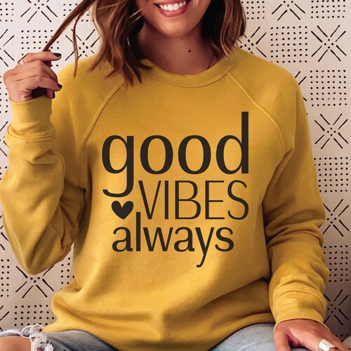 Good Vibes Always Svg Yoga Svg PNG & SVG Digital Cut File - Etsy