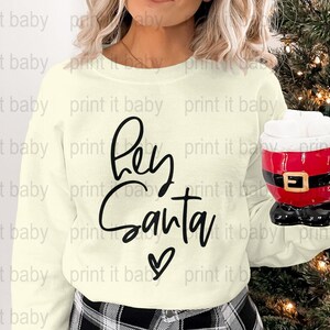 Hey Santa Svg, Merry Christmas Svg Png Sublimation Design for Christmas ...