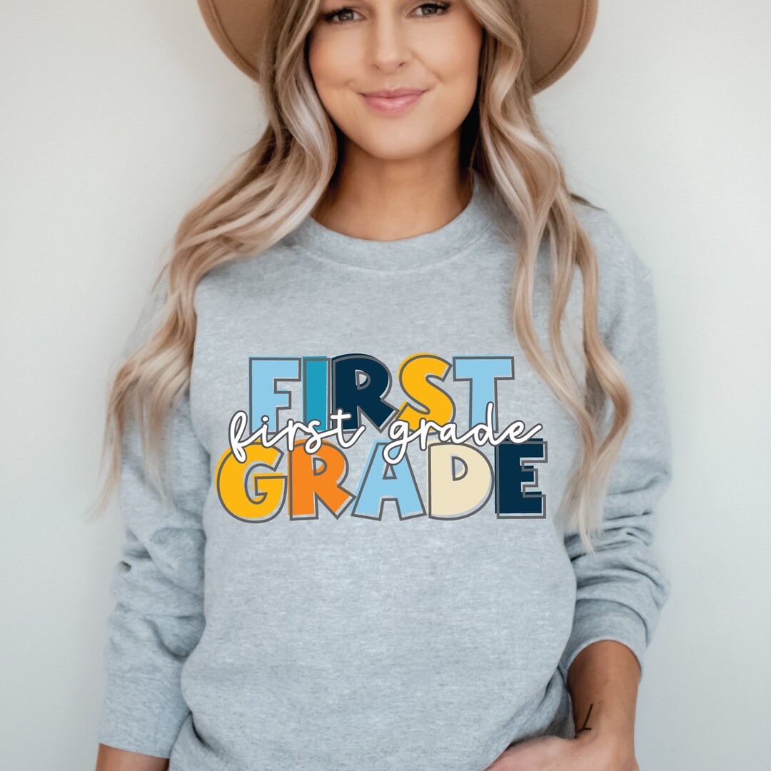 First Grade Sublimation PNG Design, 1st Grade Teacher Shirt PNG, Back ...