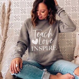 Teach Love Inspire Svg, Teacher Svg, Teacher Appreciation Svg, Teacher ...