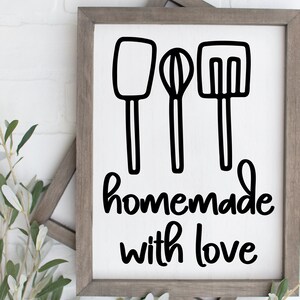 Homemade With Love Svg Png, Kitchen Sign Svg, Baking Svg, Christmas ...