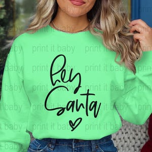 Hey Santa Svg, Merry Christmas Svg Png Sublimation Design for Christmas ...