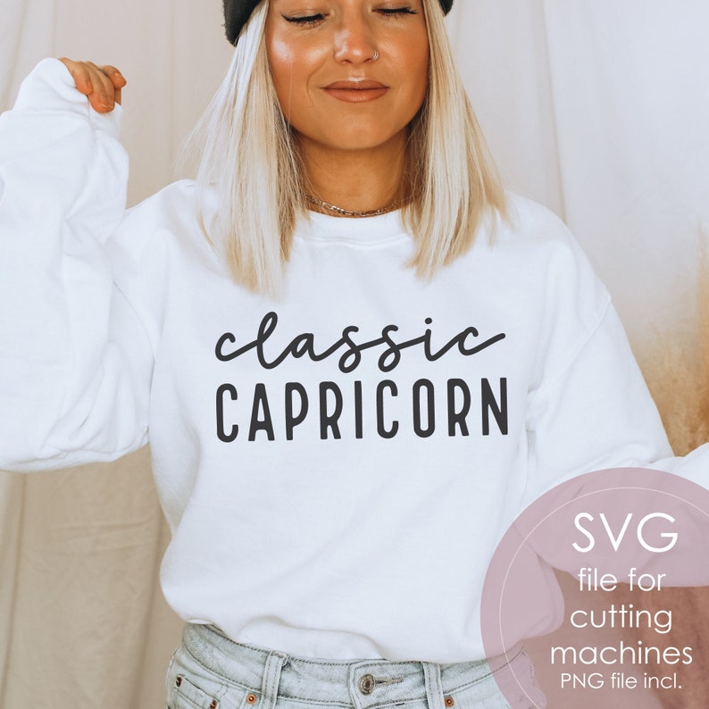 Classic Capricorn Zodiac Sign SVG PNG Horoscope Funny - Etsy