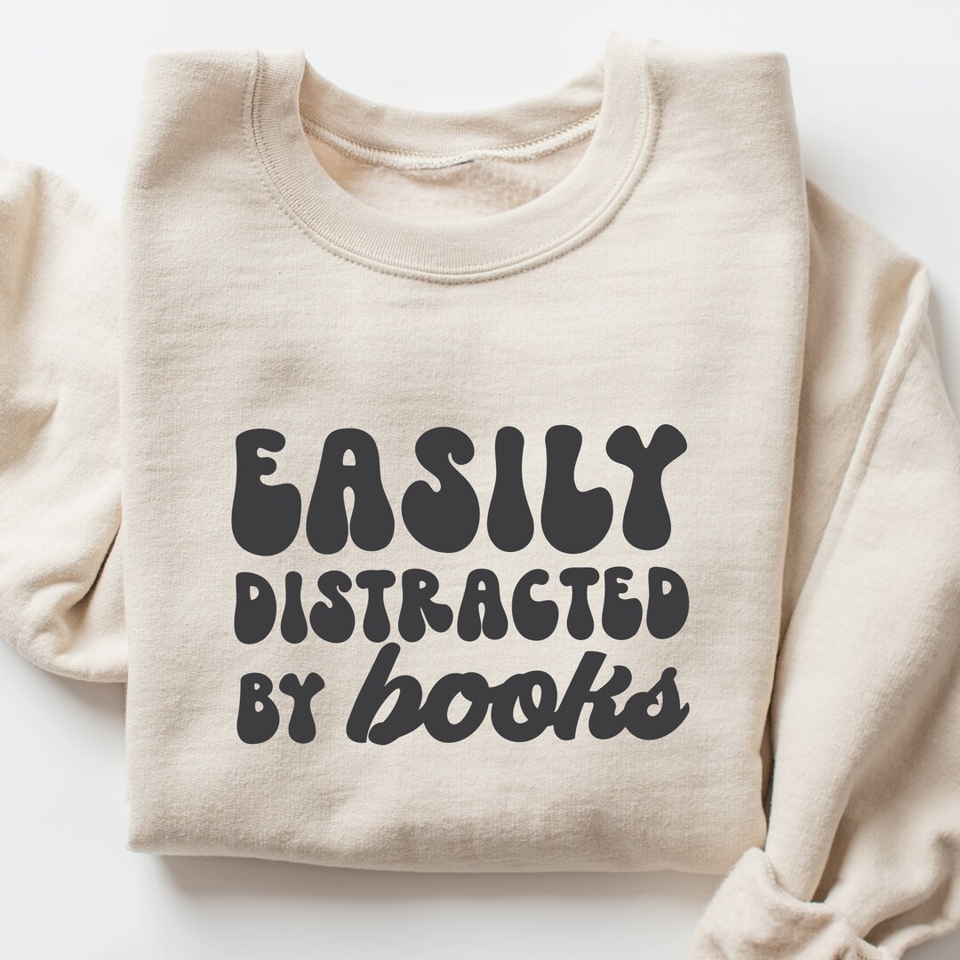 Easily Distracted by Books Svg Png Reader Svg Book Lover Svg Reading ...