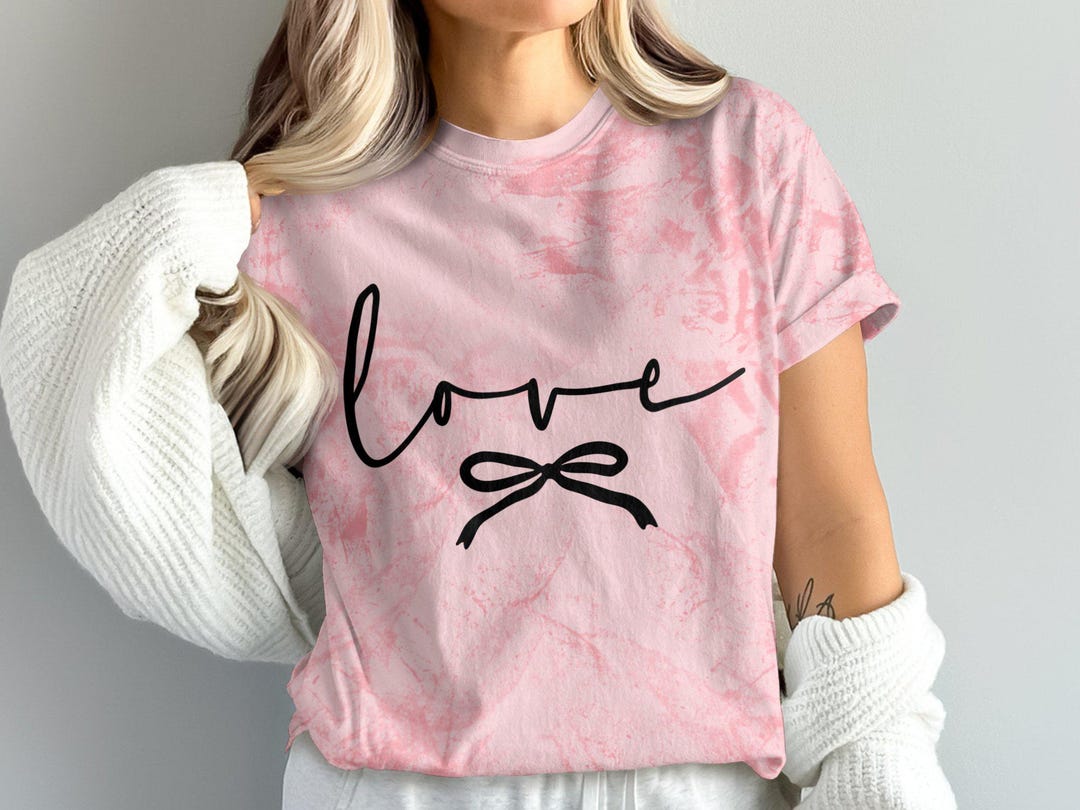 Love With Bow Svg Png for Shirts and Hoodies, Valentine's Day Love Svg ...