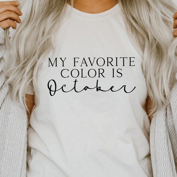 Fall SVG My Favorite Color is October SVG PNG Fall Decor | Etsy