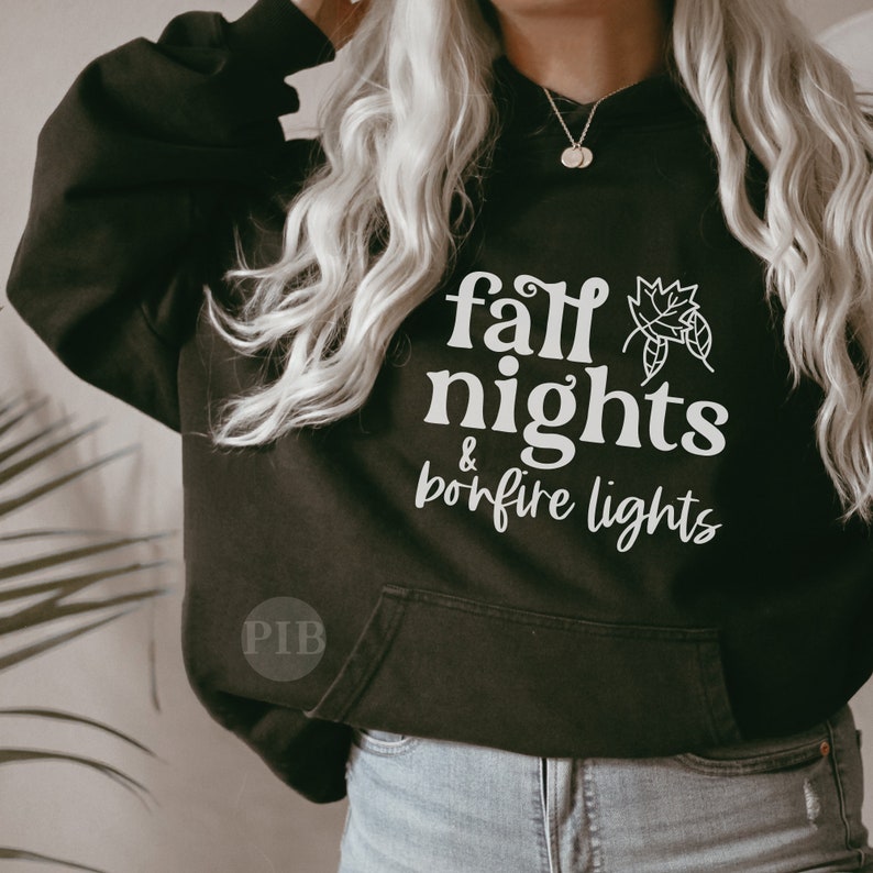 Fall Nights and Bonfire Lights SVG PNG Fall Sign Svg | Etsy