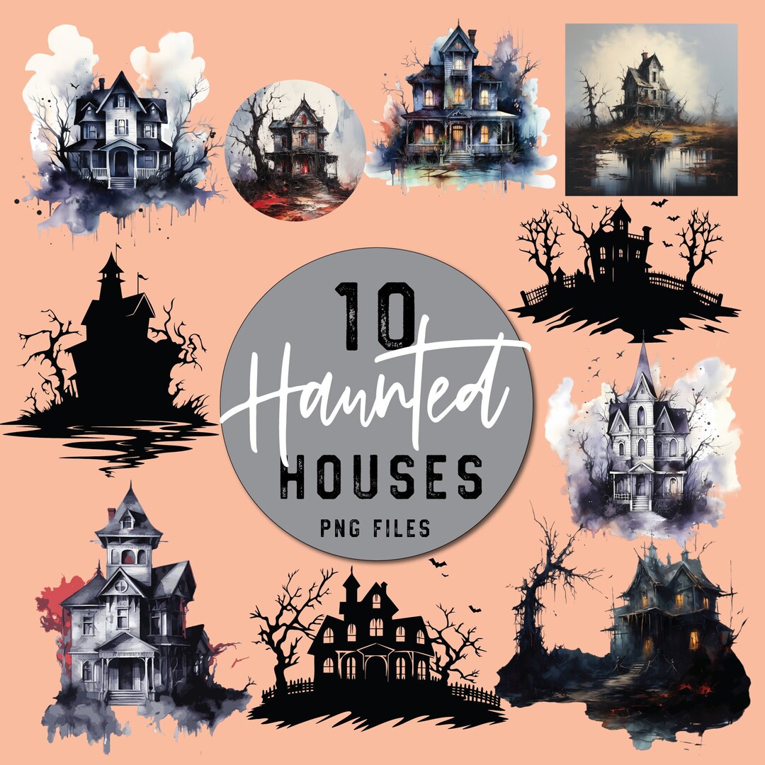 10 archivos PNG de la casa encantada, png de Halloween, imágenes ...