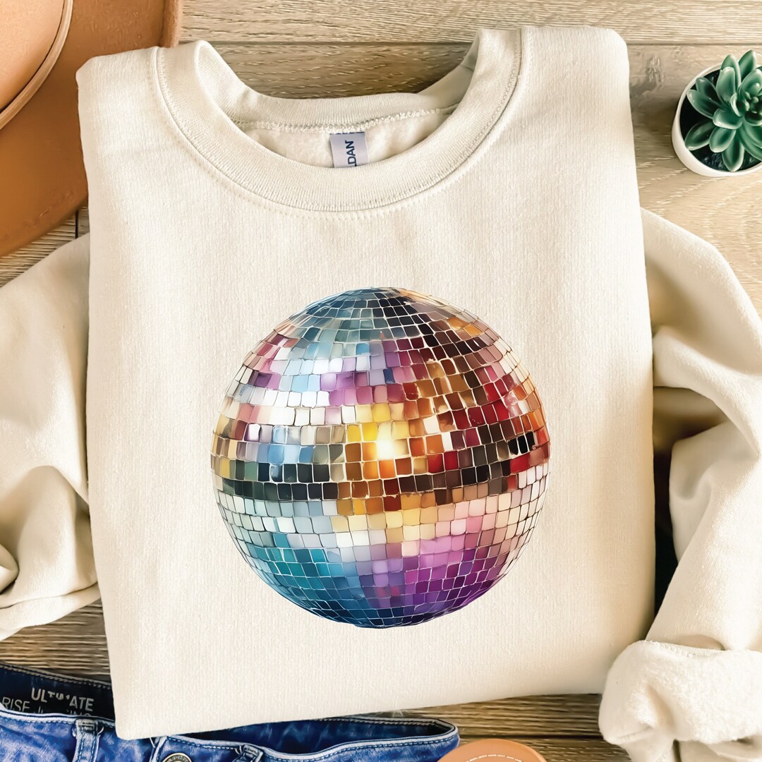 Disco Ball PNG, Discoball Shirt PNG, Sublimation Design Download ...