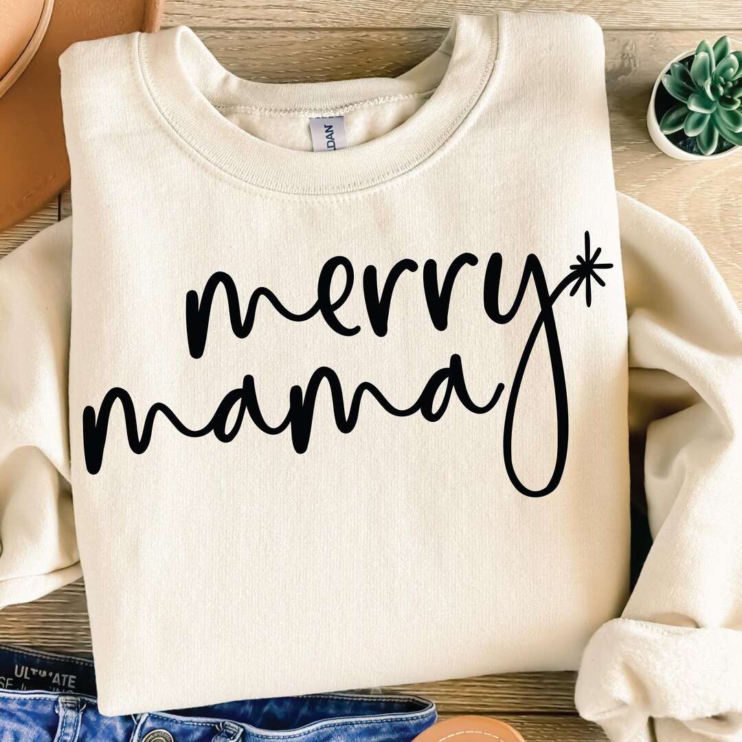 Feliz Navidad para Mamá SVG: Diseño de camiseta navideña (Descarga ...