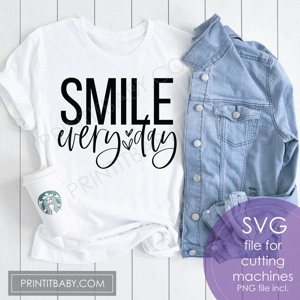 Smile Everyday SVG Smile Svg Happy Svg Digital Cut File for | Etsy