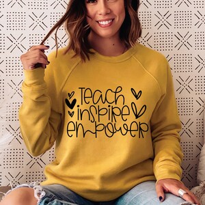 Teach, Inspire, Empower SVG PNG Files, Teacher Svg, Back to School Svg ...