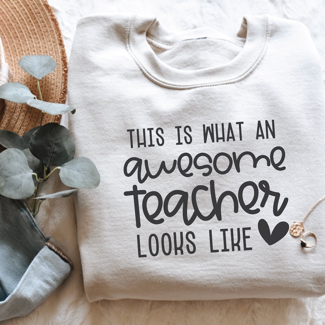 Teacher Cut File SVG PNG, This is What an Awesome Teacher Looks Like ...