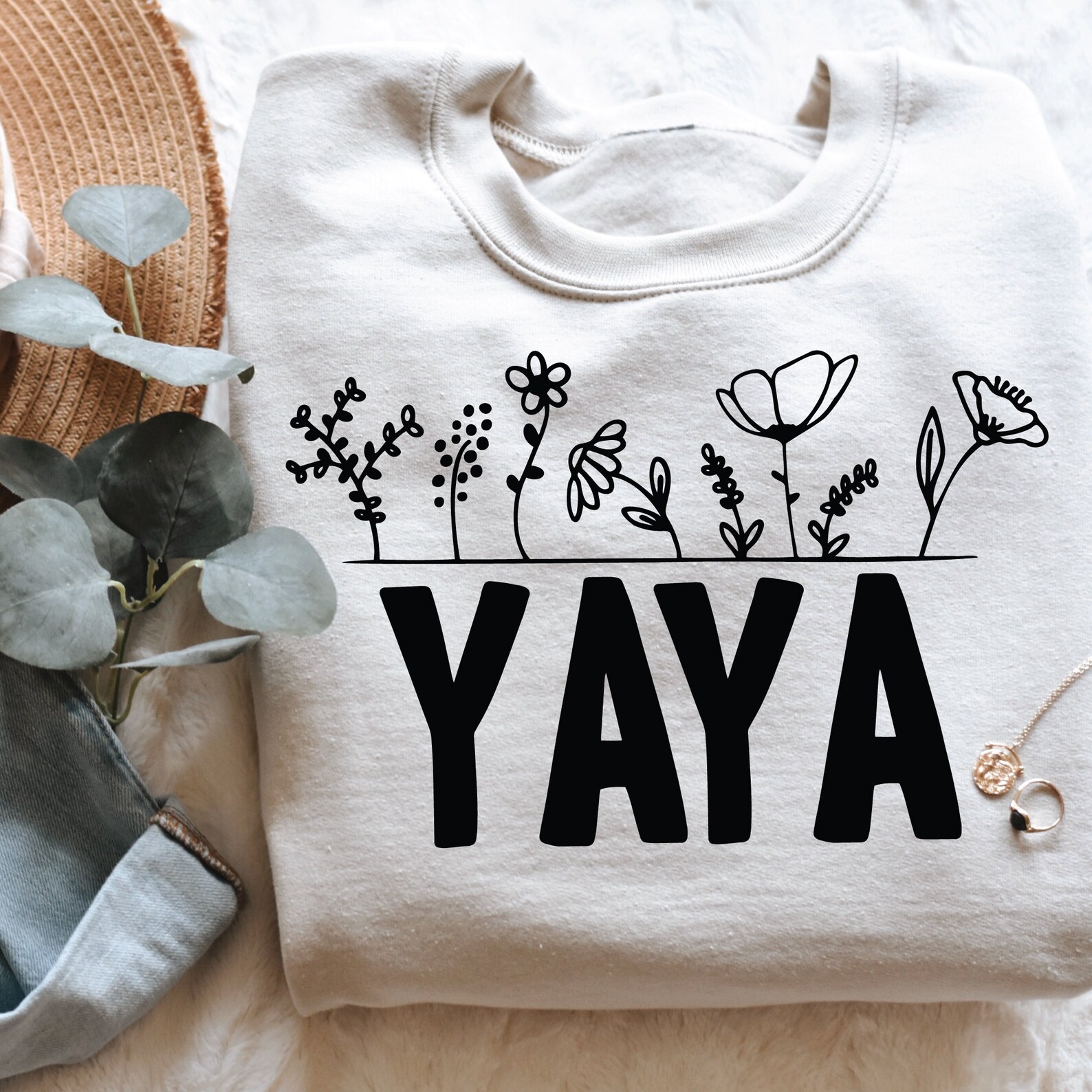 Yaya SVG PNG Grandma Mom Shirt Svg Mother's Day Gift - Etsy