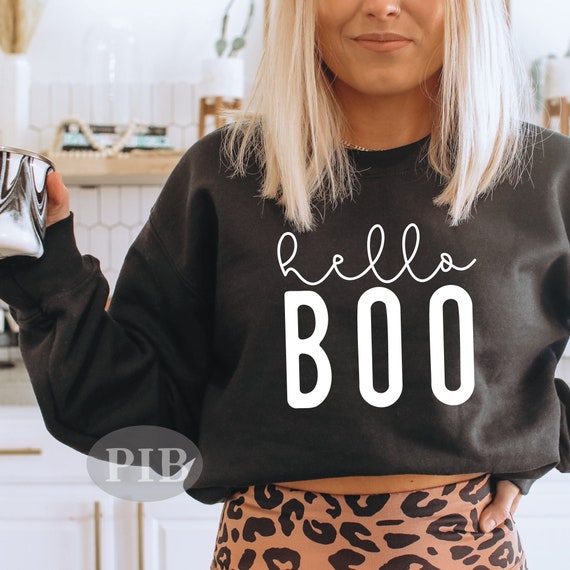 Hello Boo SVG PNG Funny Halloween Shirt Pumpkin Fall | Etsy