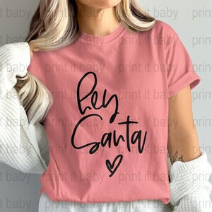 Hey Santa Svg, Merry Christmas Svg Png Sublimation Design for Christmas ...