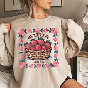 Hand Picked by God Png Digital Download, Religious Summer Strawberries ...