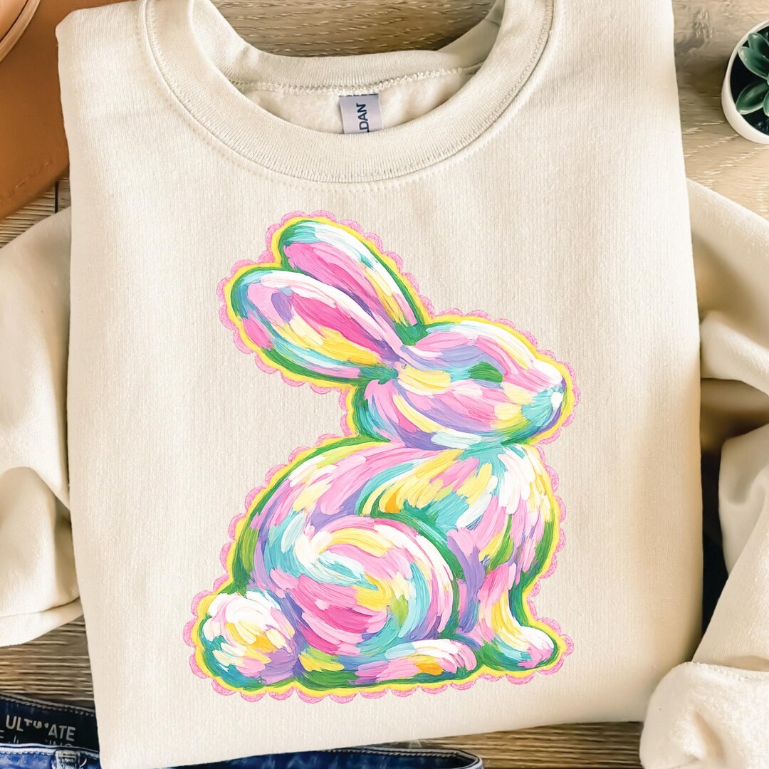 Easter Bunny PNG Clip Art, Pastel Watercolor Rabbit Graphic (digital ...