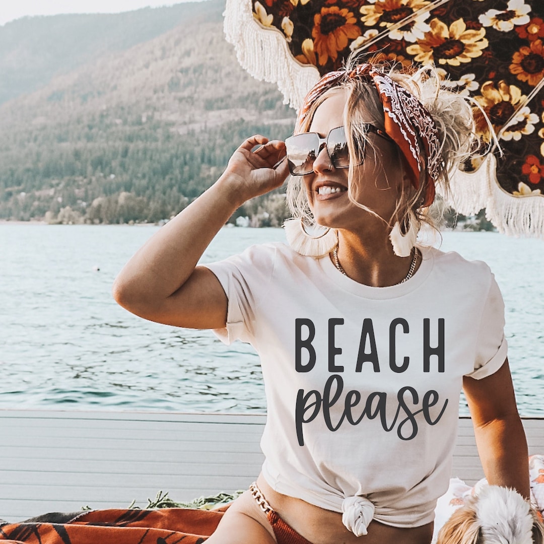 Beach Please SVG: Summer Vacation Shirt Design (digital Cut File) - Etsy