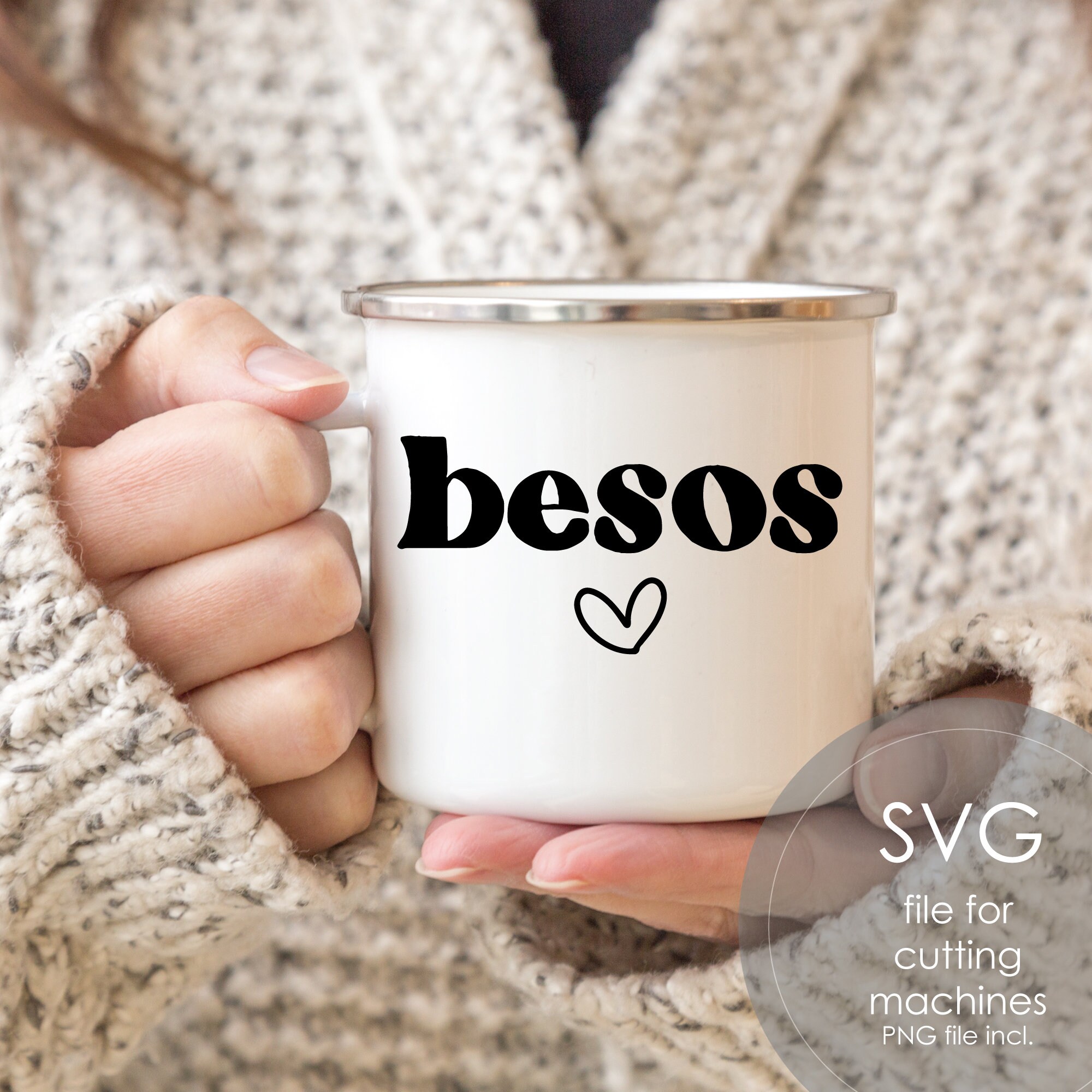 Besos SVG File Kiss Svg Valentine's Day SVG Cut File - Etsy