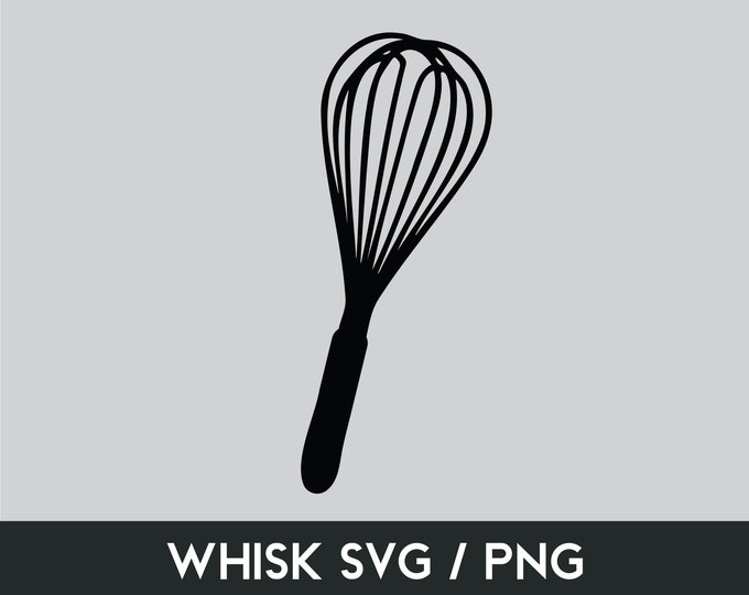 Whisk Vector Clipart / Outline & Stamp Graphic/ Baking Cooking / PNG ...