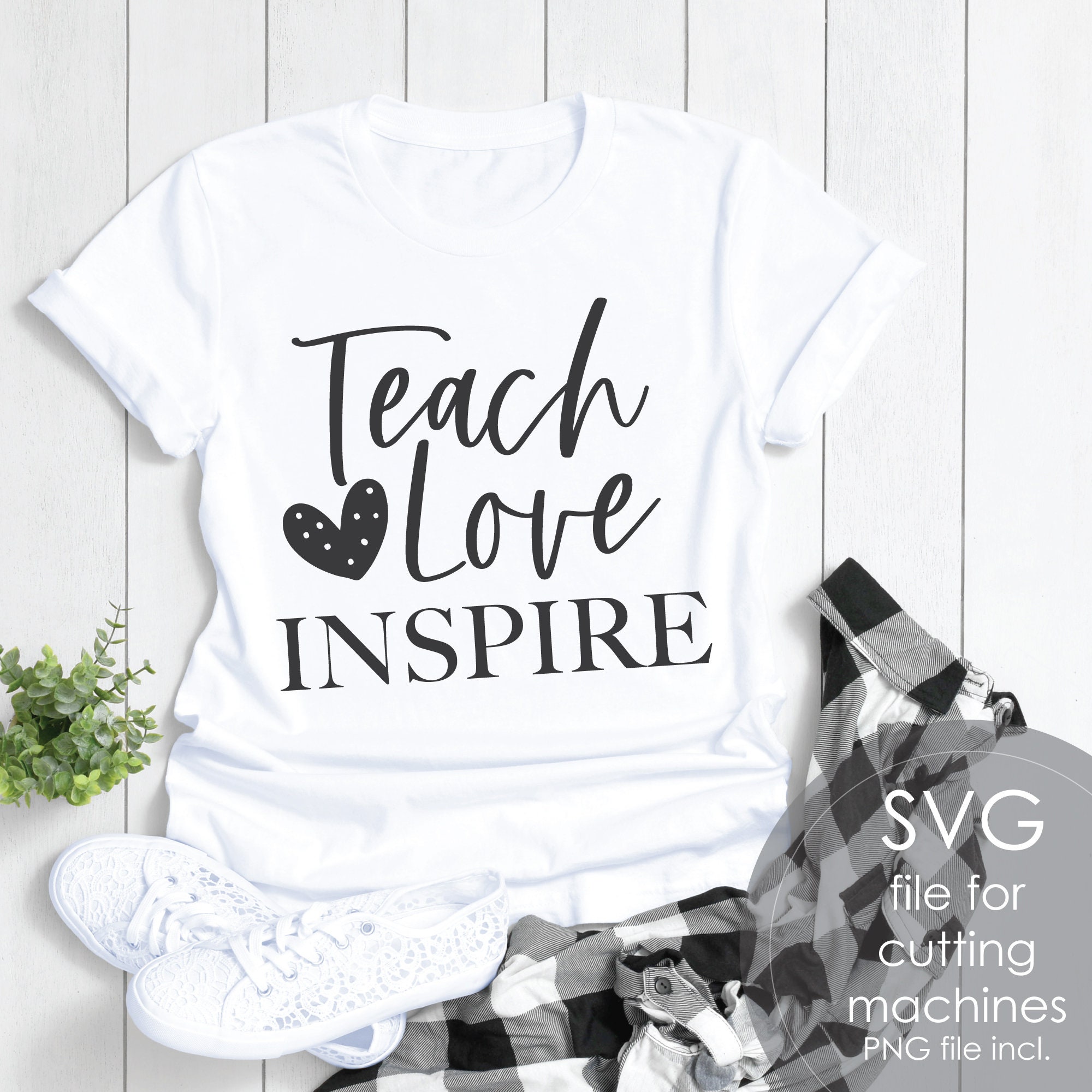 Teach Love Inspire Svg Teacher Svg Teacher Appreciation Svg - Etsy