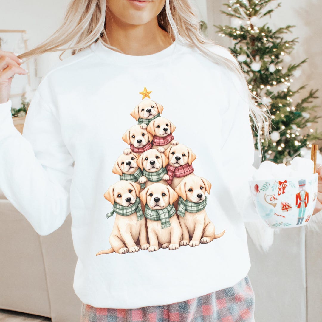 Yellow Lab Puppy Christmas Tree PNG Clip Art (digital Download) - Etsy
