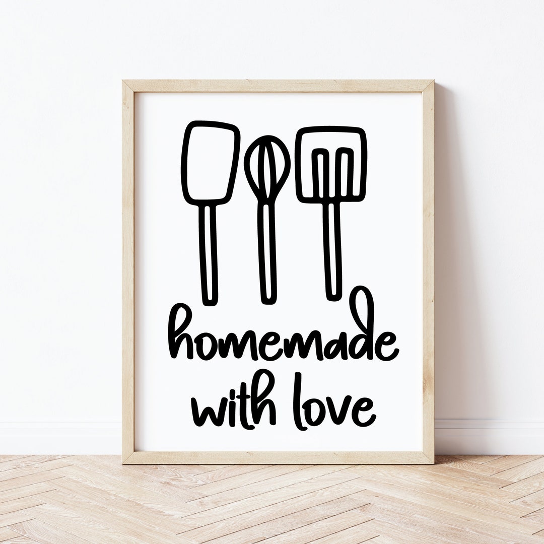 Homemade With Love Svg Png, Kitchen Sign Svg, Baking Svg, Christmas ...