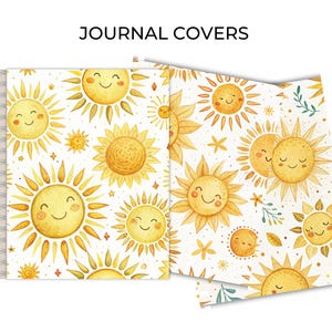 Sunshine Seamless Pattern PNG Bundle of 4 Designs | Yellow Sun Pattern ...