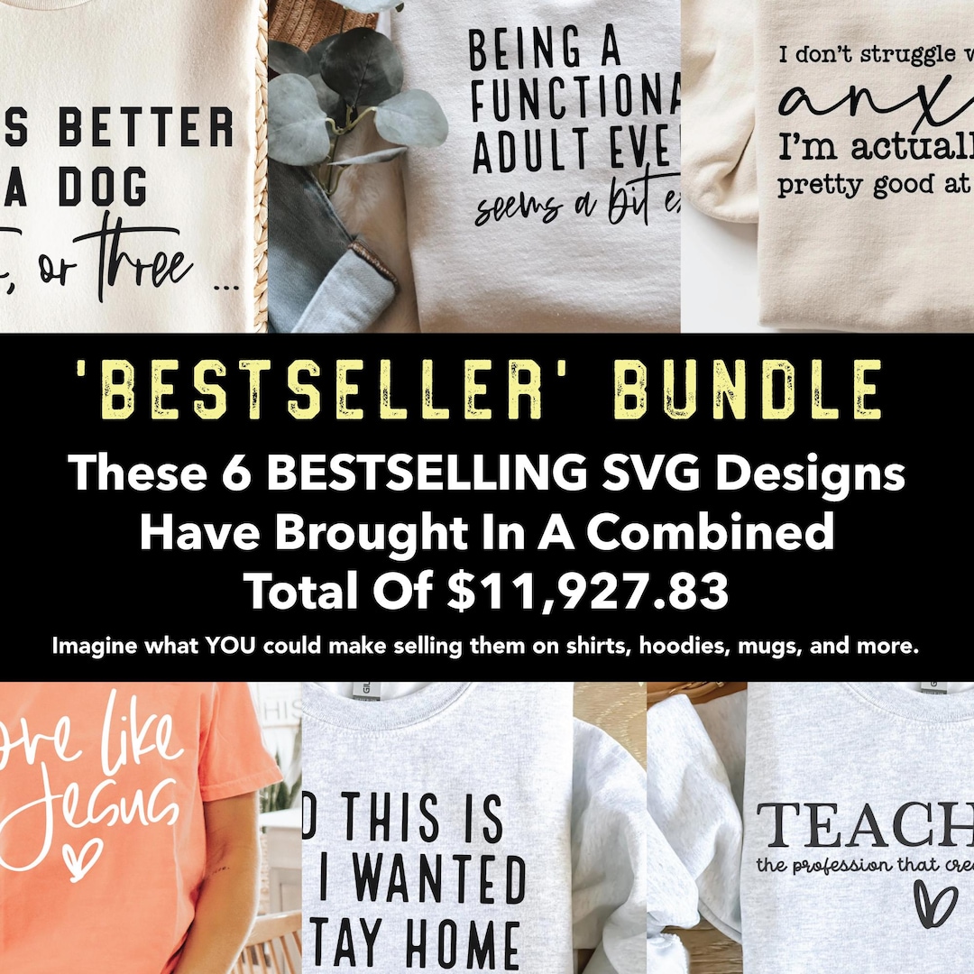 Trendy SVG PNG Bundle: Bestseller Cricut & Sublimation Designs (digital ...