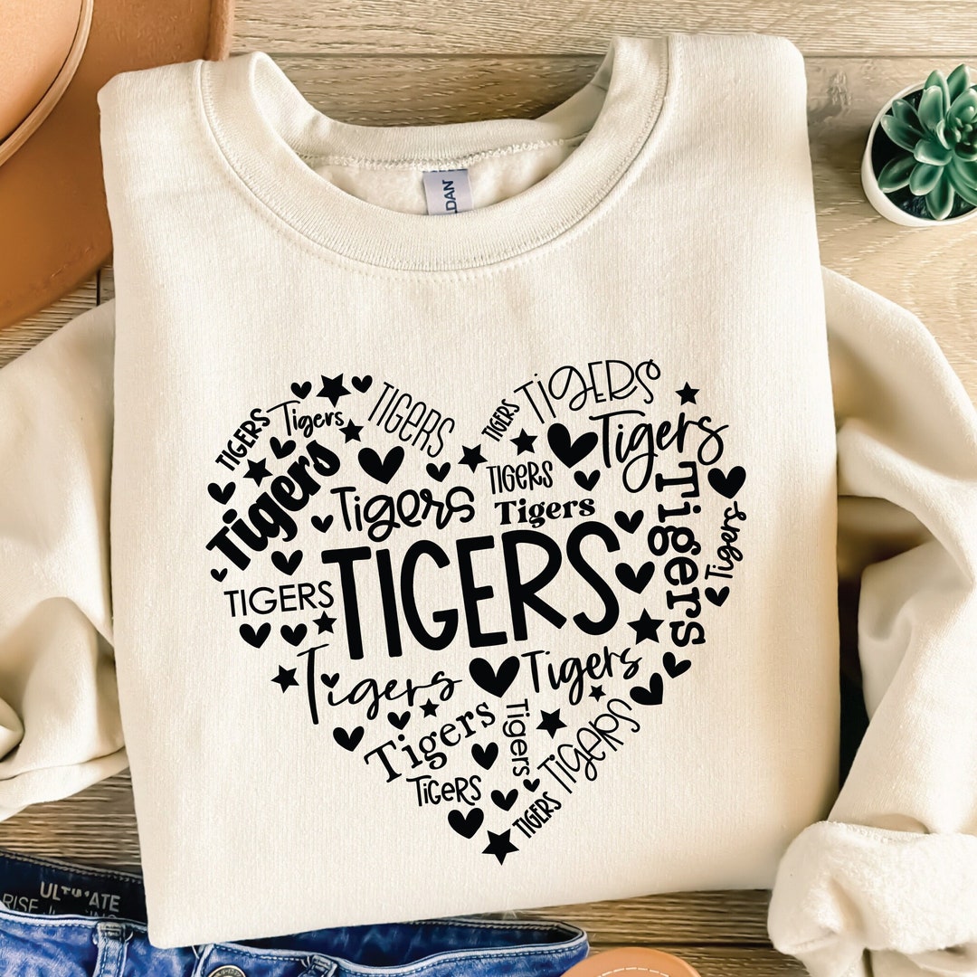 Tigers School Spirit SVG: Mascot Logo, Cricut Silhouette Files (digital ...