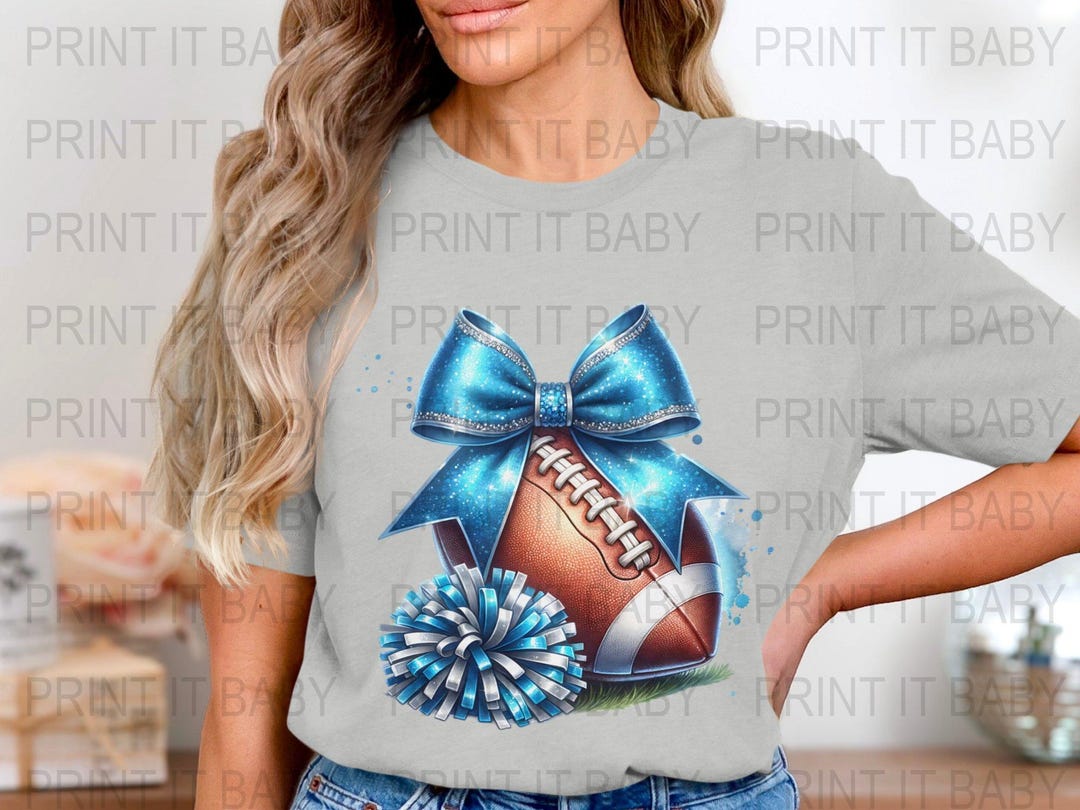 Football and Cheer Bow Digital Download, Sports Themed Clip Art, PNG ...